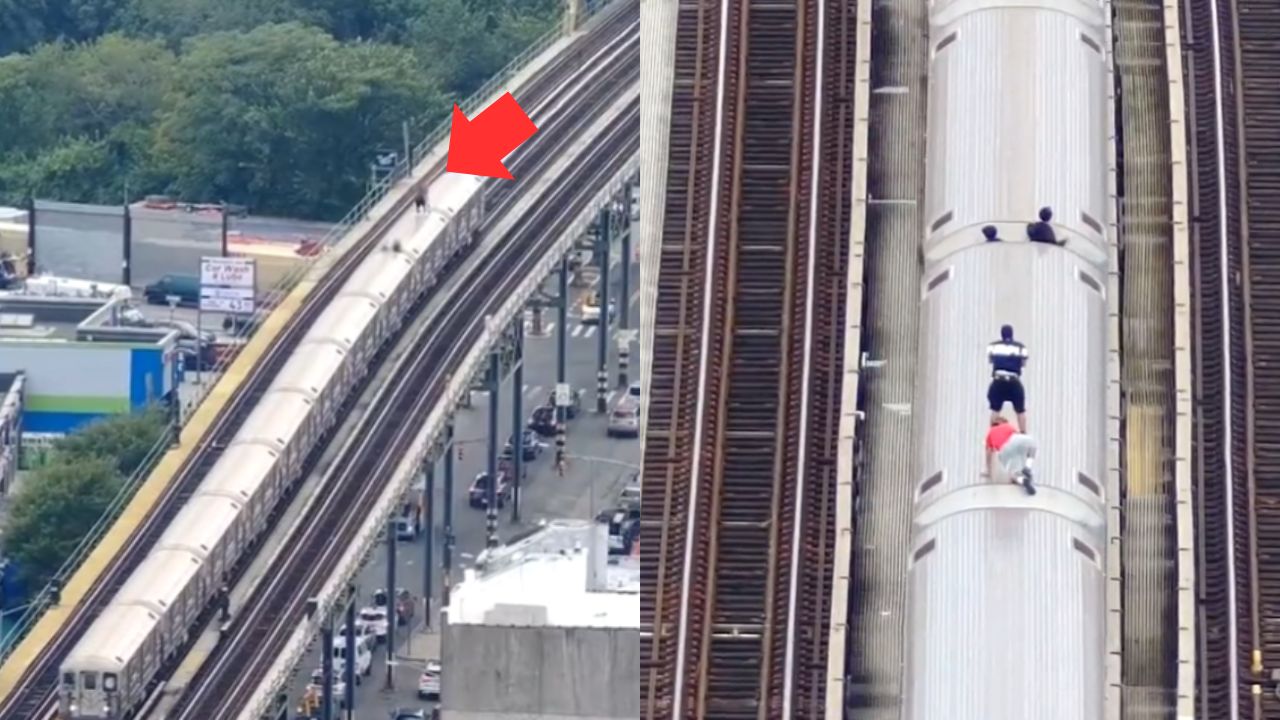 La police de New York surprend 4 jeunes en train de faire du « surf de ...