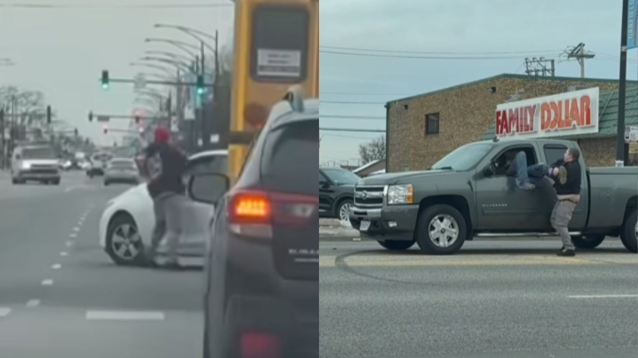 Enraged driver attacks man in Chicago traffic amid widespread chaos ...